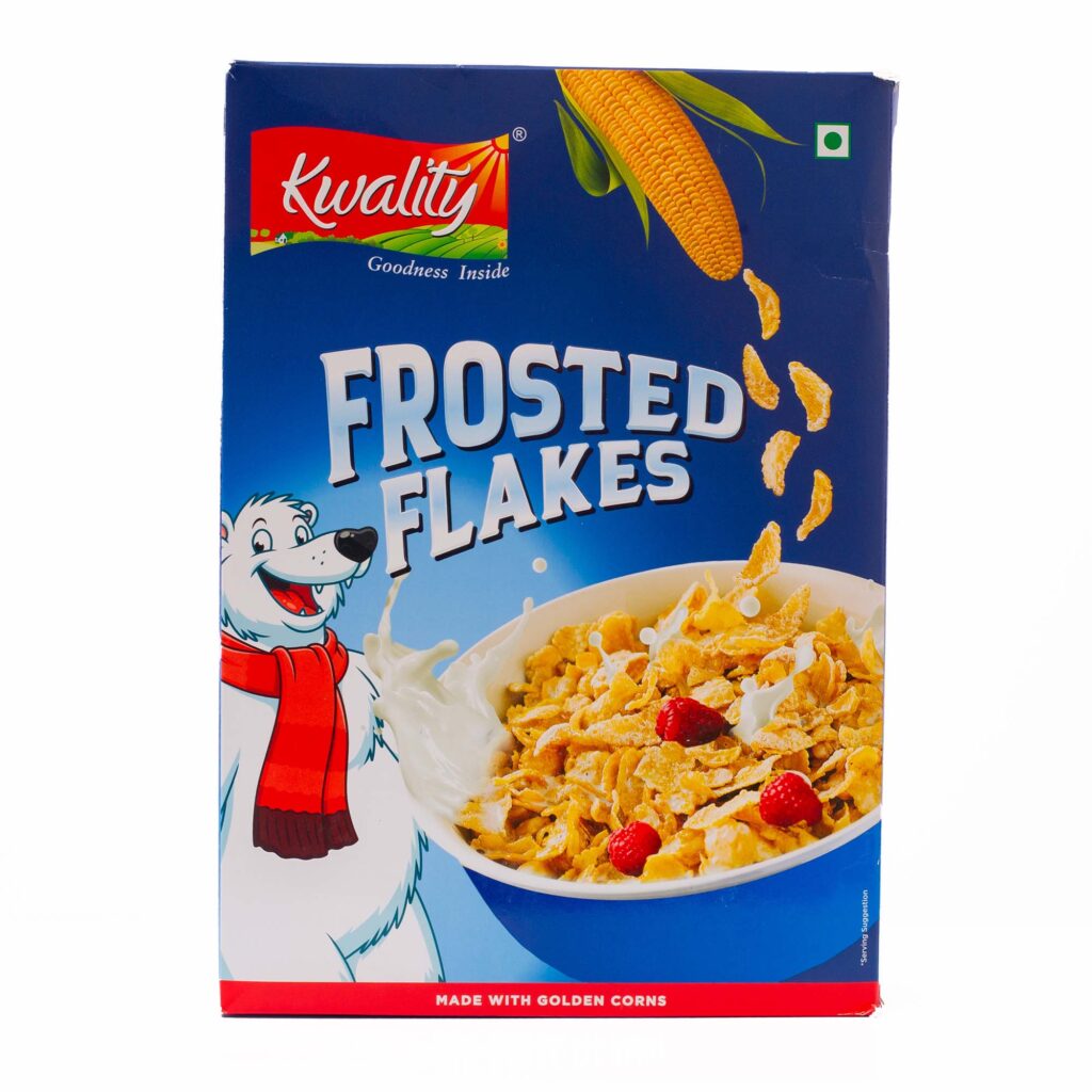 Kwality Frosted Flakes – Made with Golden Corns 375gx24. – The Bounty Shop